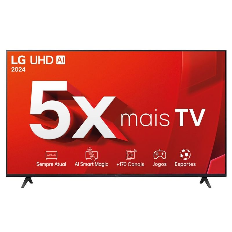 Smart TV LG 55" 4K UHD ThinQ AI 55UT8050PSA Preto | Promoção - Webfones